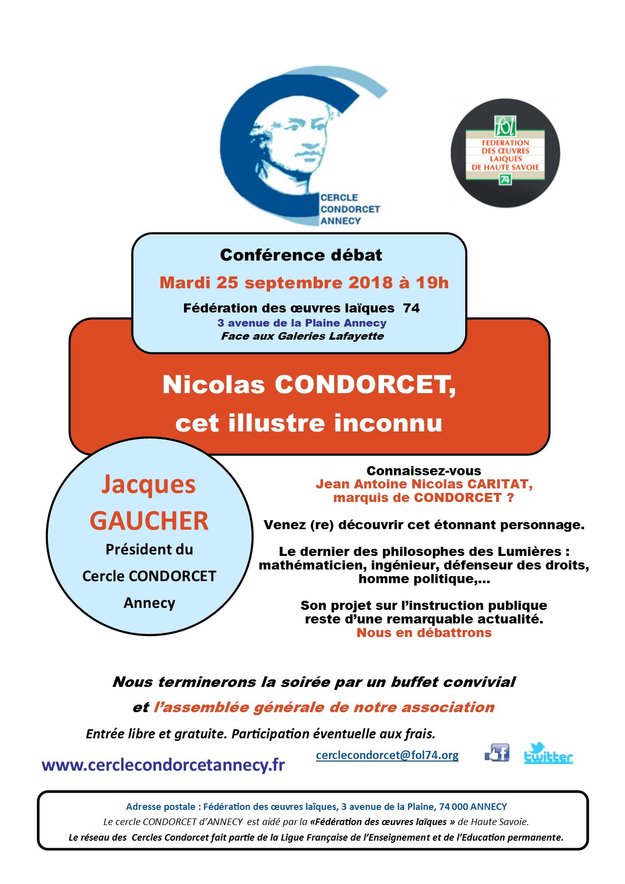 CONDORCET un illustre inconnu - CERCLE CONDORCET ANNECY